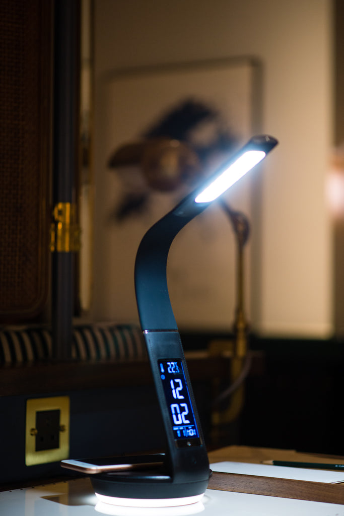 Wireless Charging Reading Desk Lamp with Night Light (Black ...